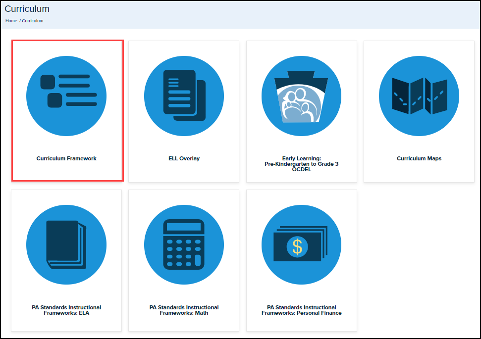 Accessing Curriculum Framework – SAS Help Desk